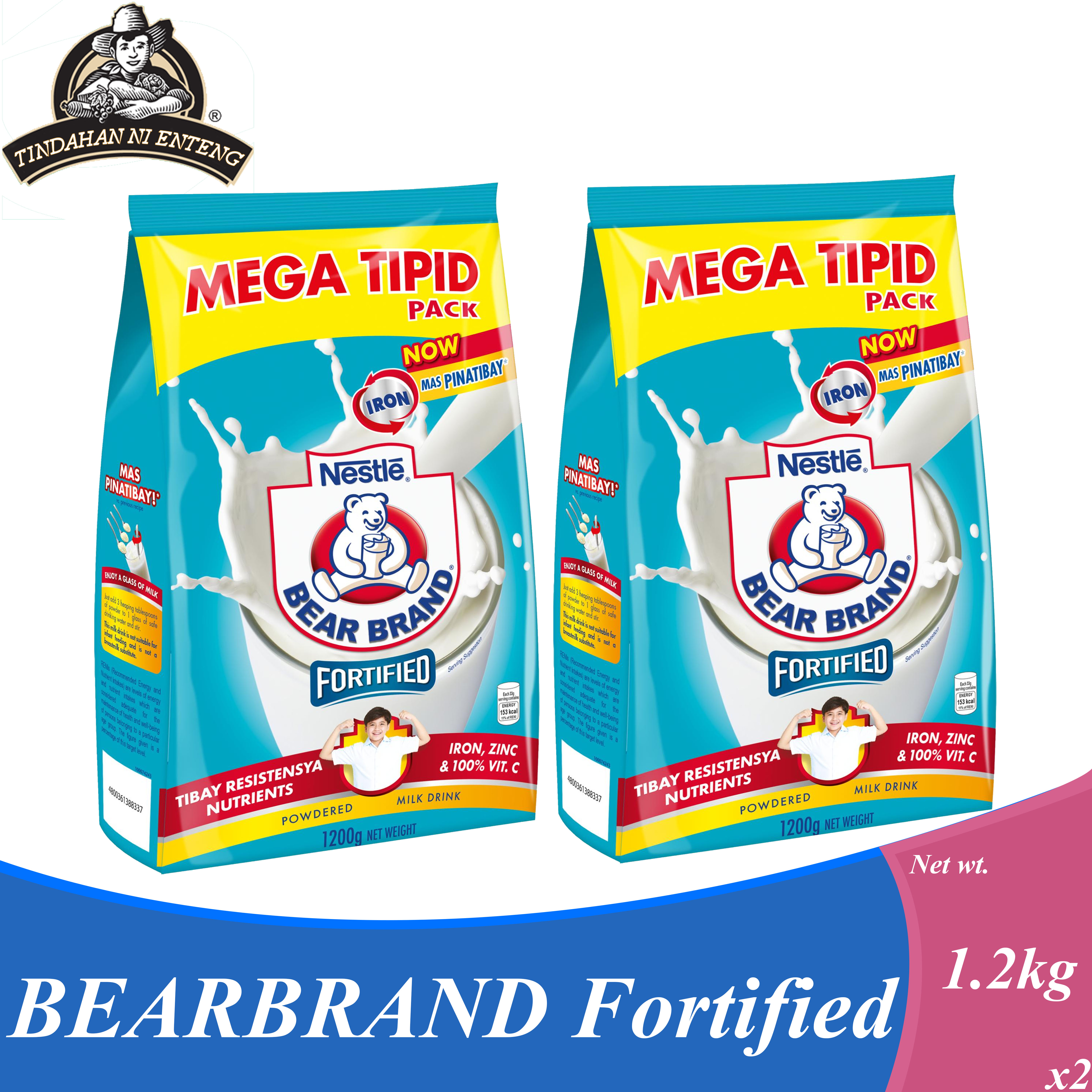 BEARBRAND Fortified Powdered Milk Drink 2 x 1.2kg - Mega Tipid Pack ...