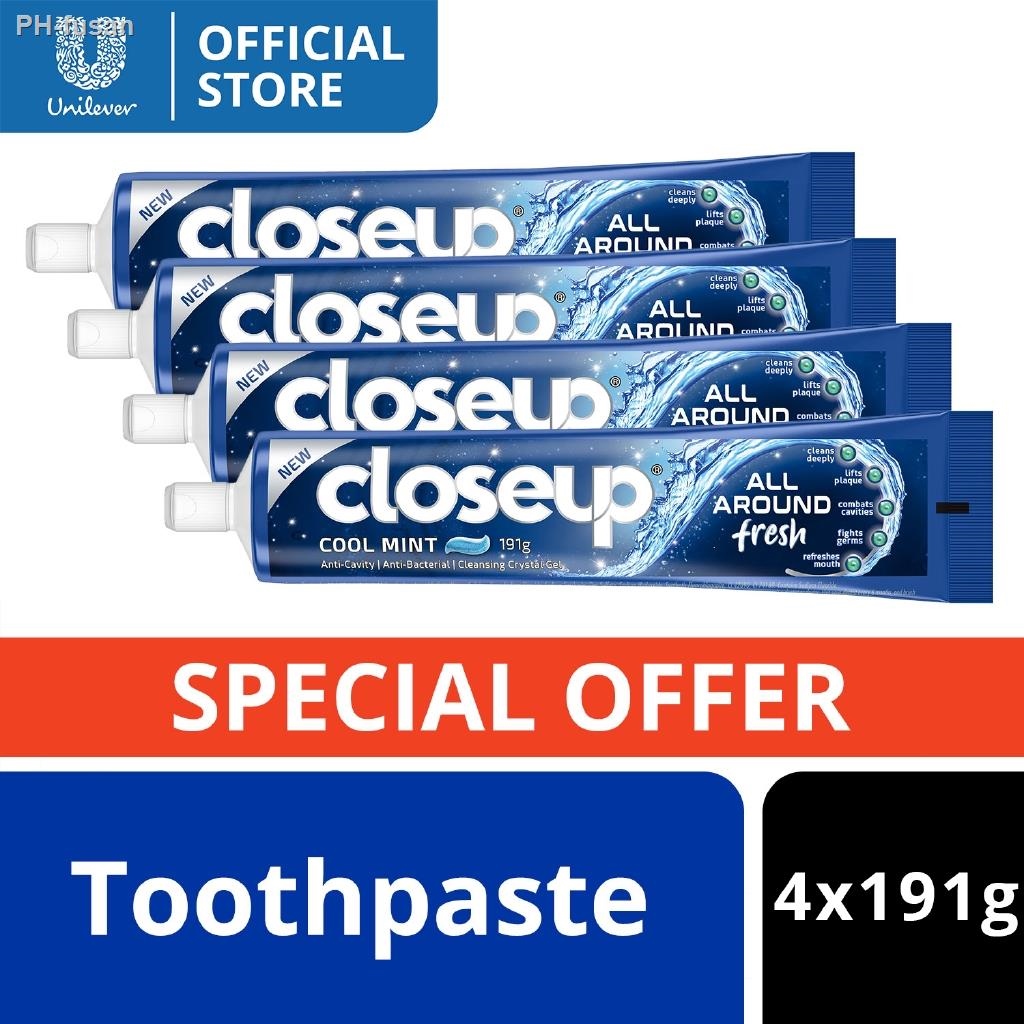 [BUNDLE OF 4] Close Up Toothpaste All Around Fresh Cool Mint 191g ...