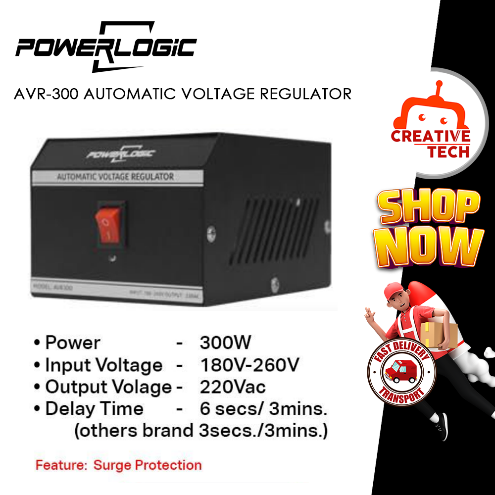 PowerLogic AVR-300 AUTOMATIC VOLTAGE REGULATOR 1000W | Lazada PH
