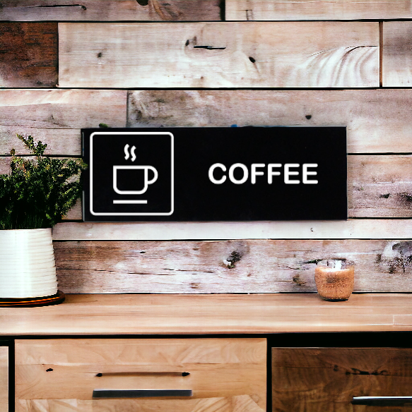 Coffee sign board - coffee logo - cafe signage - coffee - wall ...