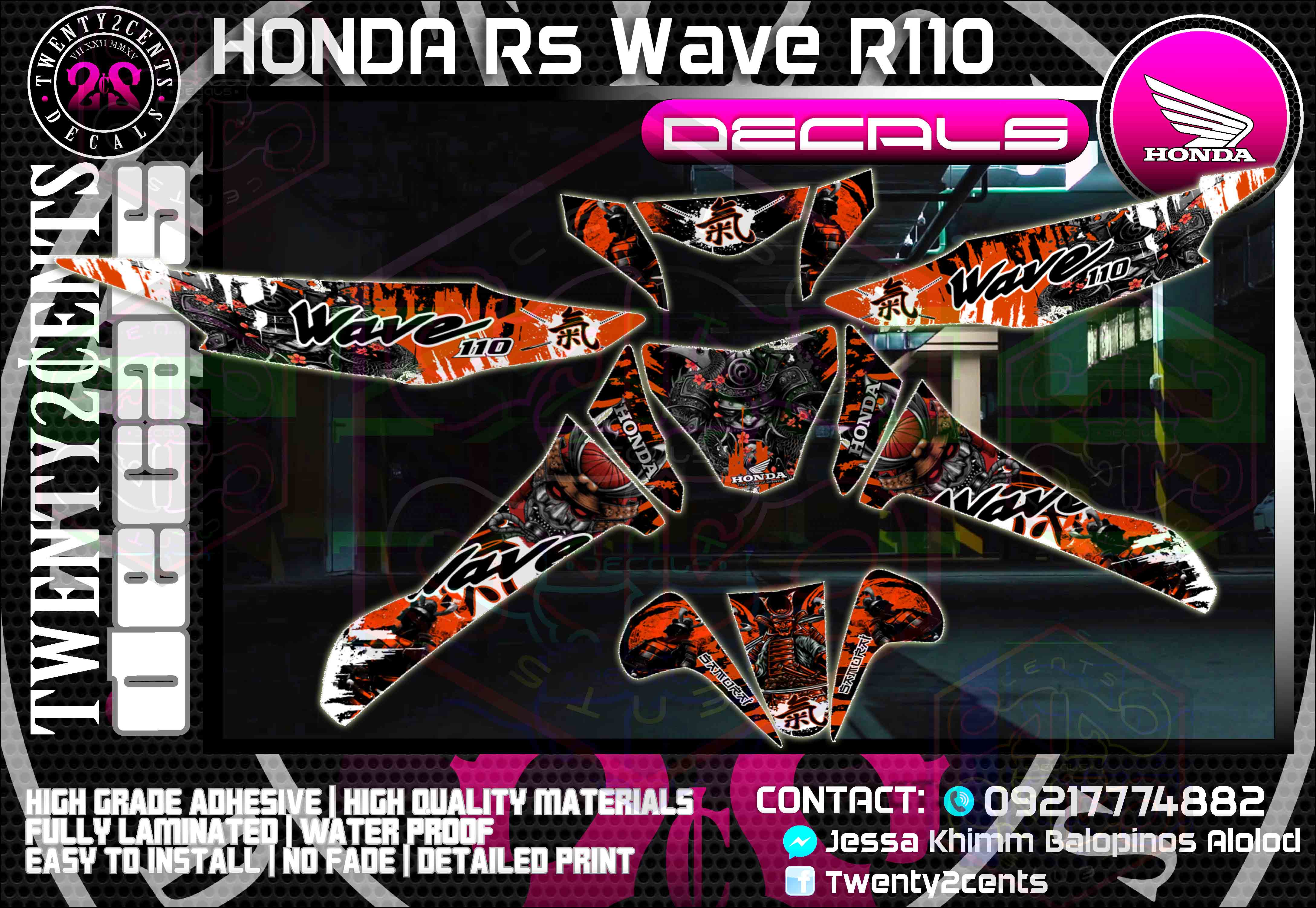 honda wave 110r decals / sticker samurai | Lazada PH