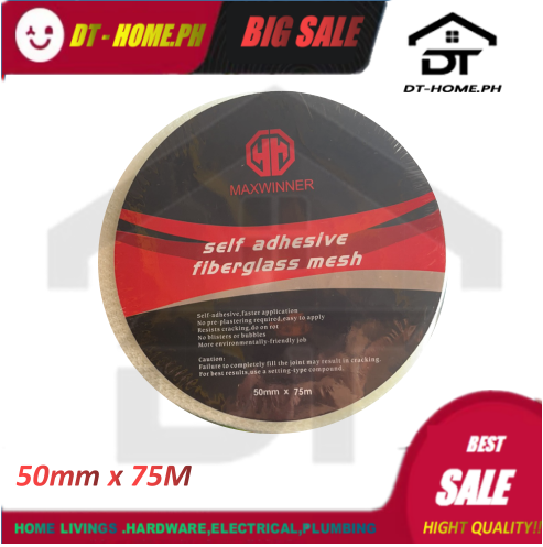 Fiberglass Mesh Tape / Gypsum Tape / Gasa Tape 2 x 30m and 2 x 75m ...