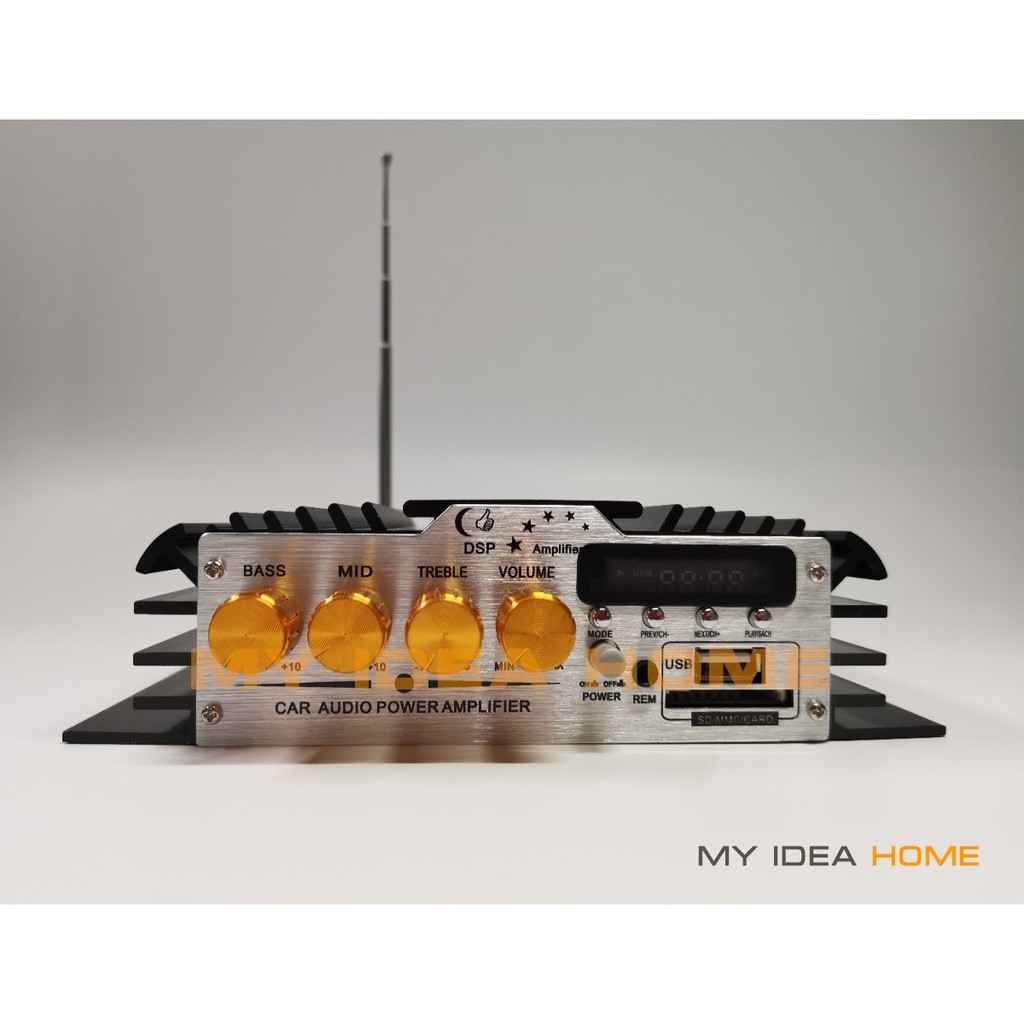 BOSCA Amplifier with Bluetooth USB/SD FM Stereo Audio 4 Channel Power ...