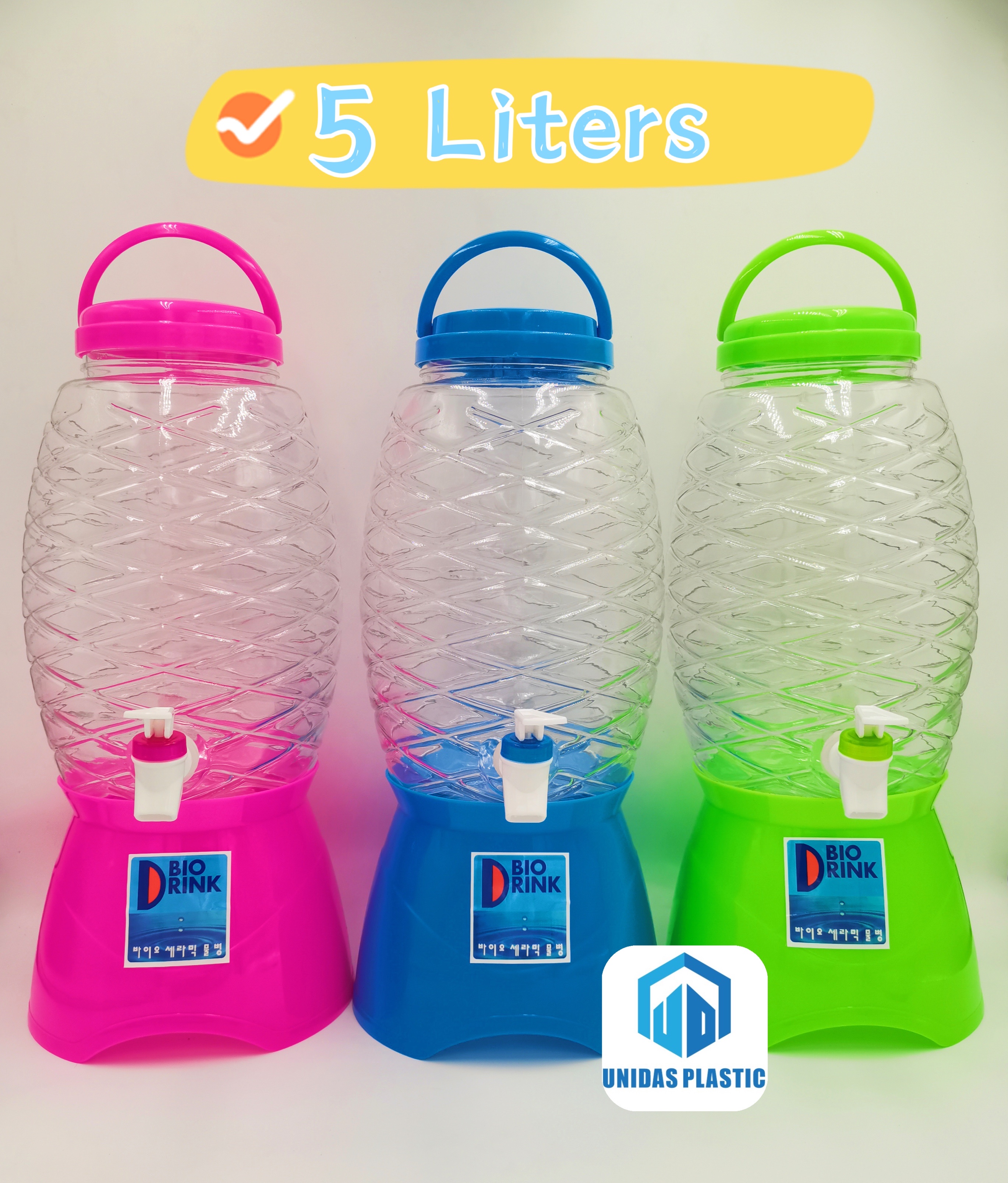 5 Liters HIGH QUALITYT Pineapple Bio Drink Water Jug Container with ...