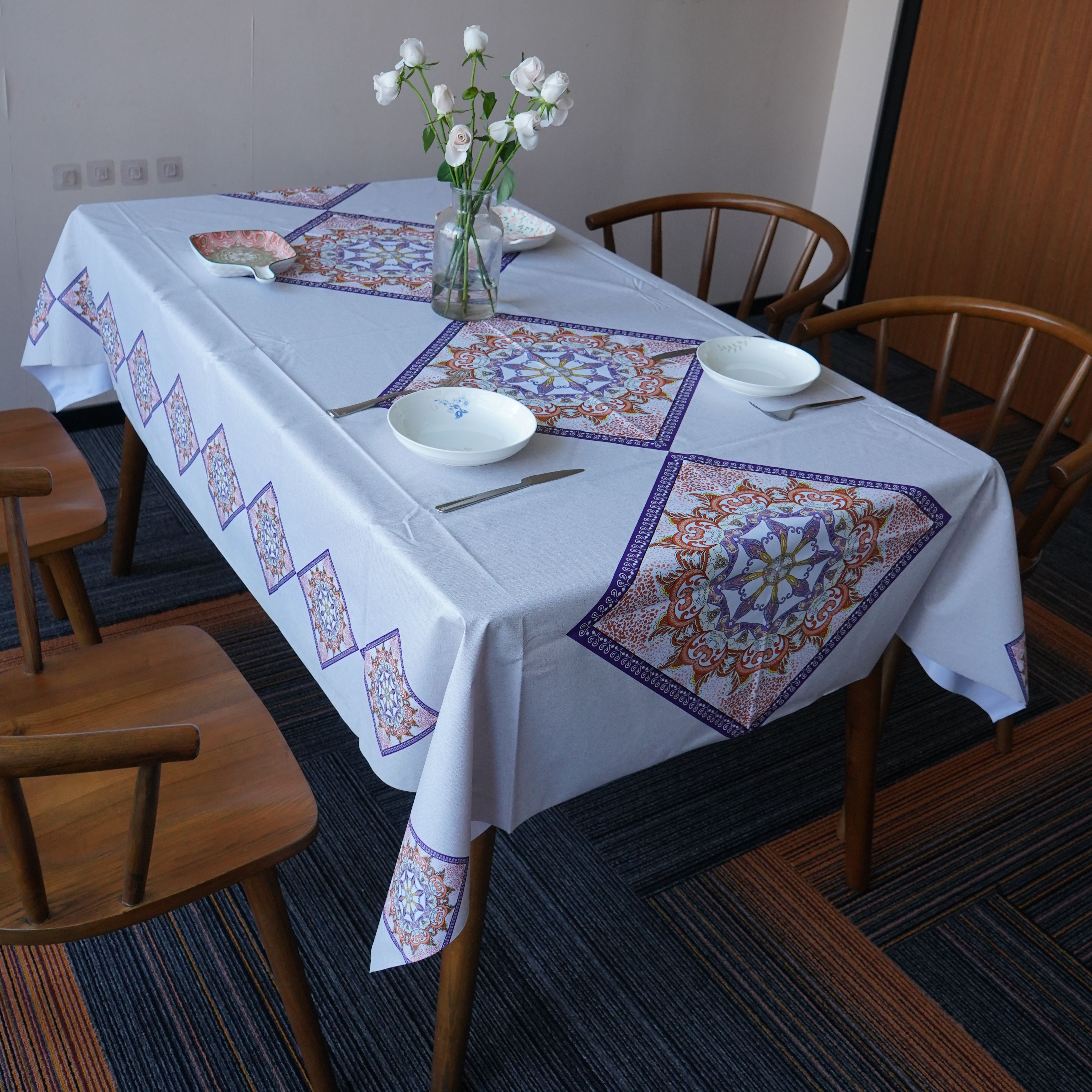 JIOM Table Cloth Table Mantle Waterproof Cover Outdoor Dining Table ...