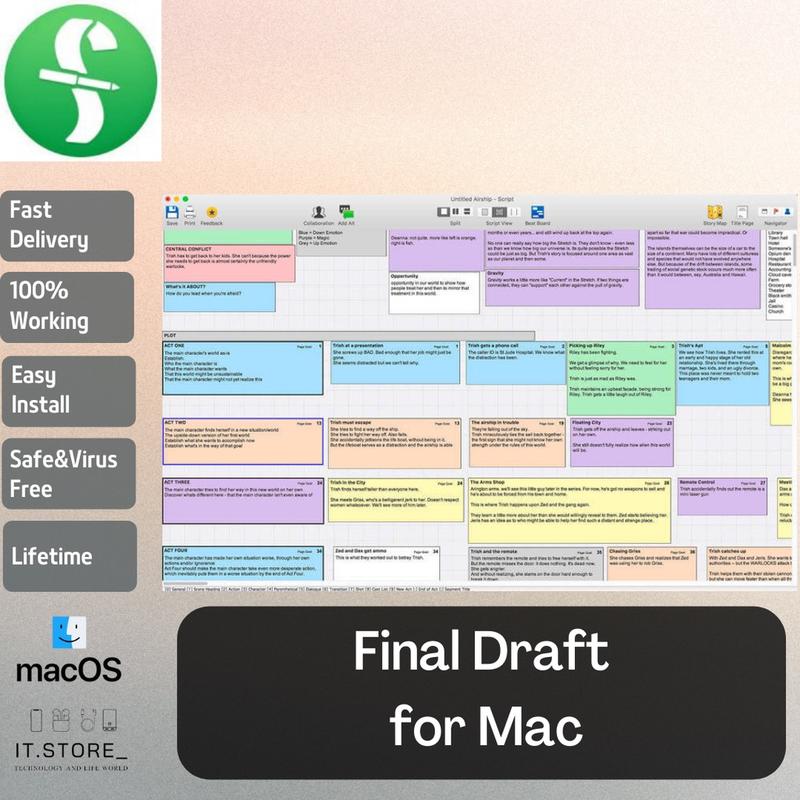 【MAC】Final Draft 12.0.5 Build 82.1 Lifetime for Intel and M1 Chip Apple Silicone MacOs/Macbook ...