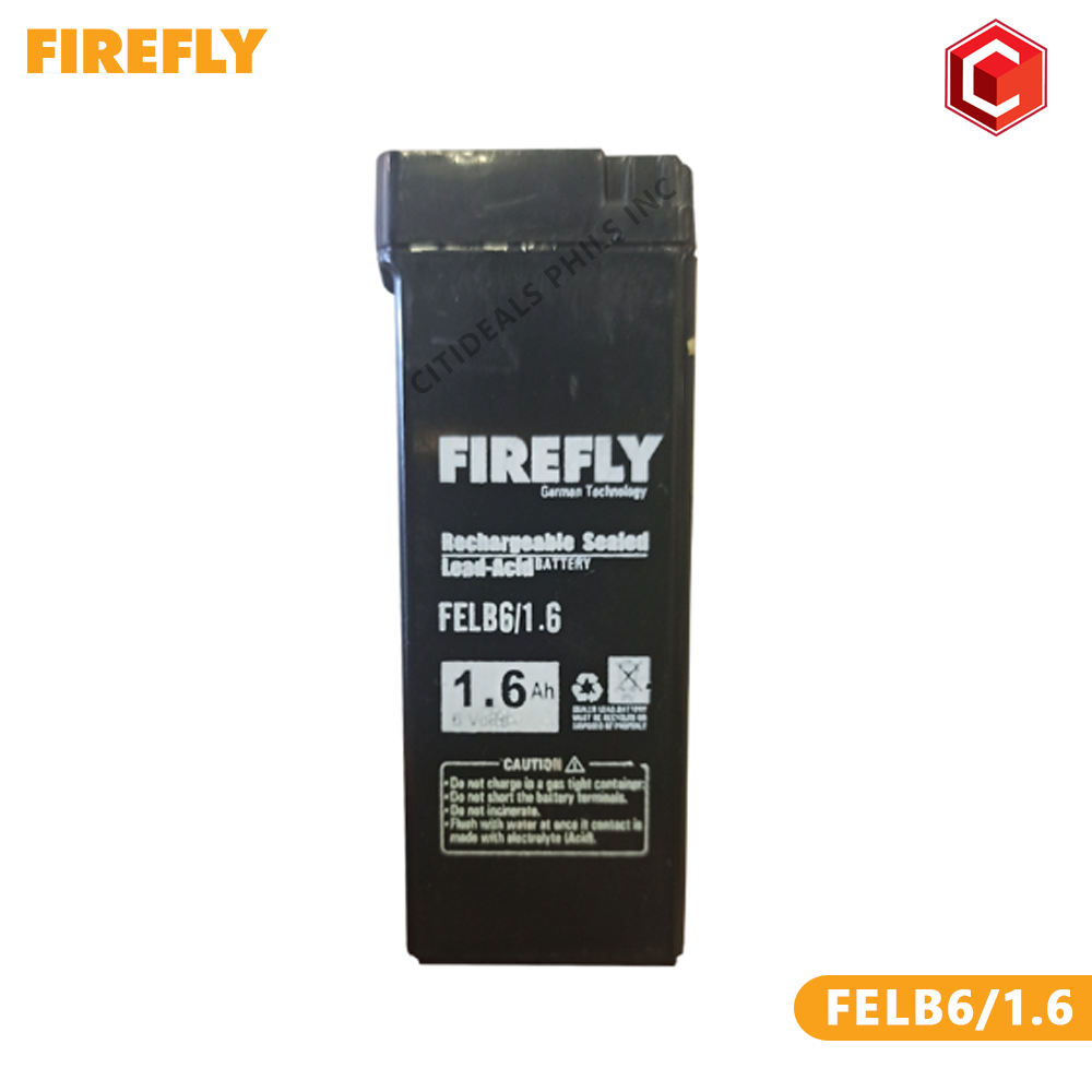 Rechargeable Battery Sealed Lead Acid 1.6Ah 6V FIREFLY FELB6/1.6 ...