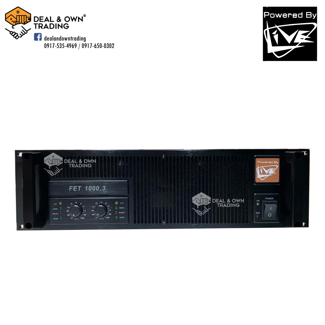 Live FET-1000.3 1000Wx2 8 Ohms Powered Amplifier with Mosfet Transistor | Lazada PH