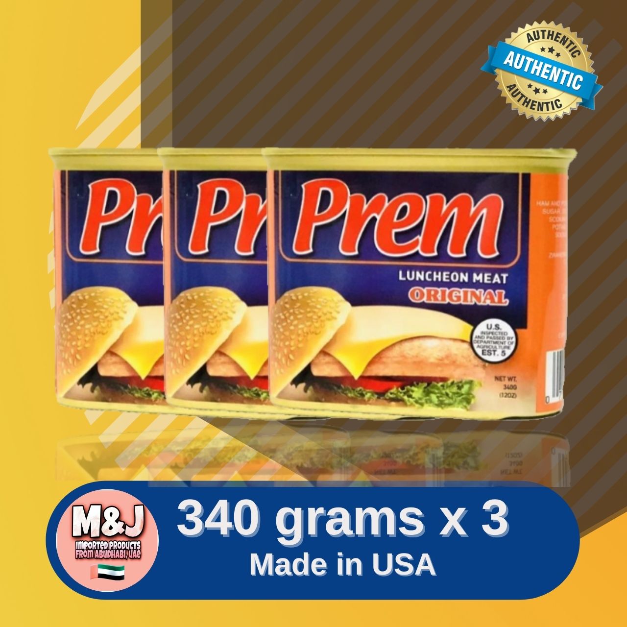 PREM Luncheon Meat ORIGINAL 340 grams x 3 BUNDLE EASY OPEN | Lazada PH