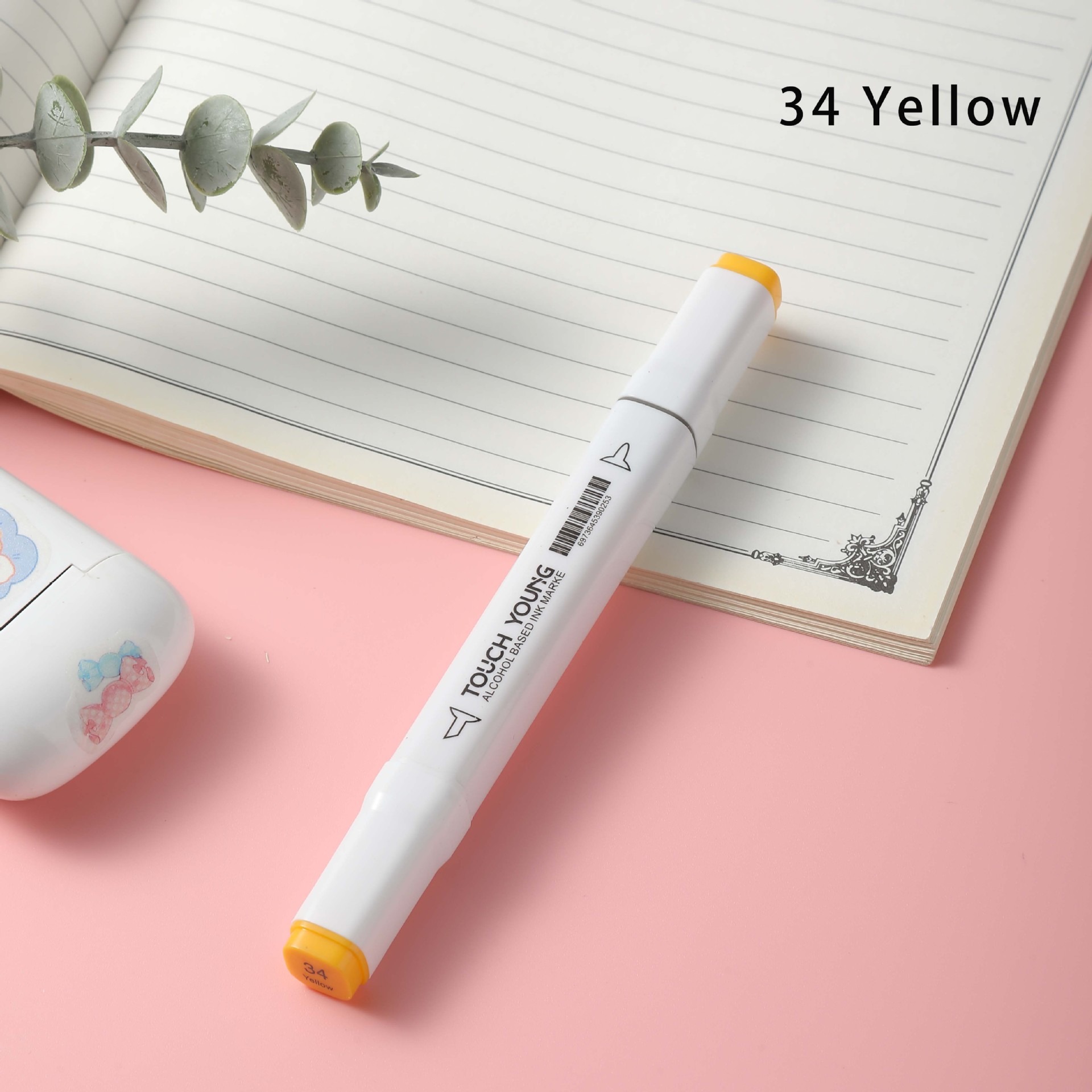 Single color marker pen, double-ended alcohol oil marker pen | Lazada PH