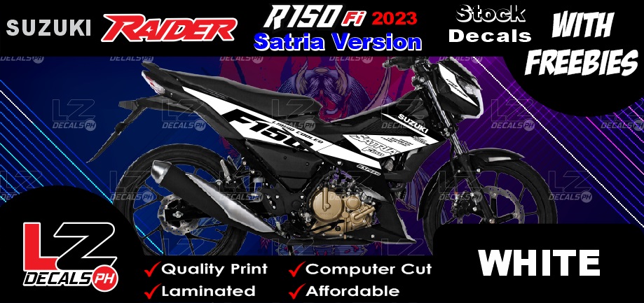 Suzuki Raider R150 Fi (2023) Satria Version Stock Decals / Stickers ...