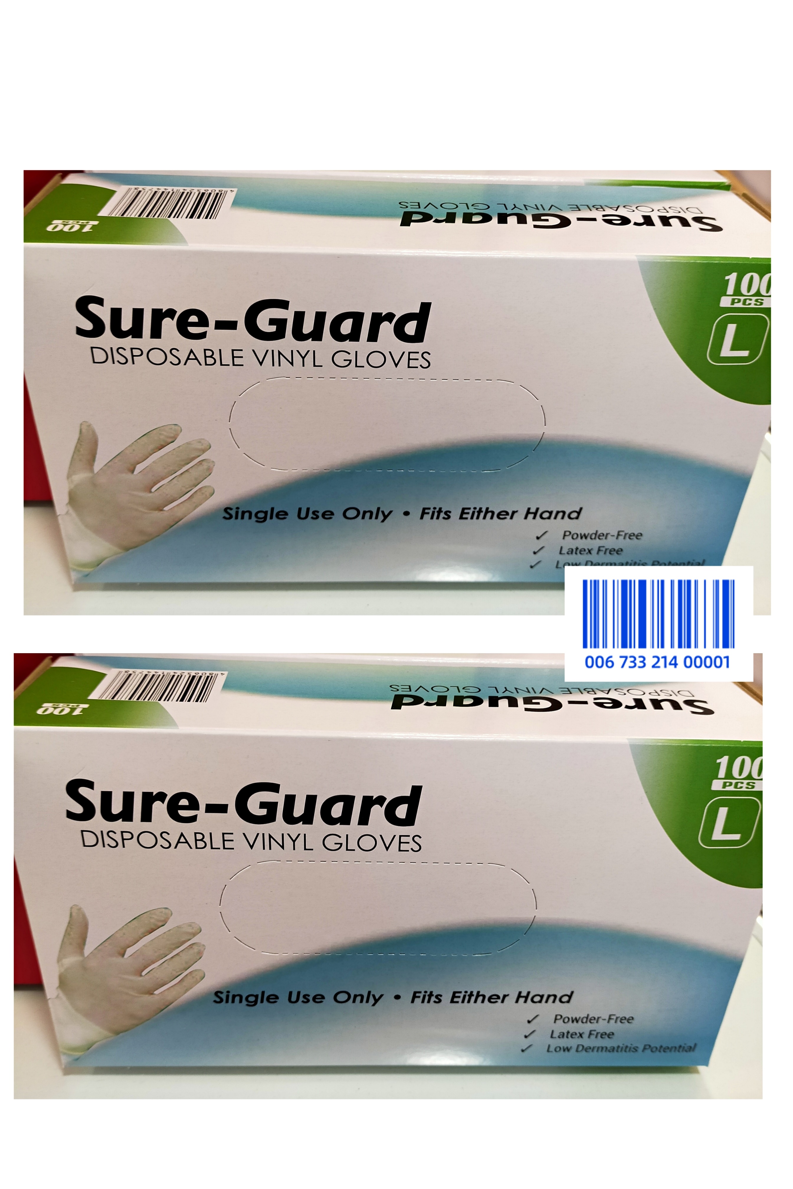 Sure-Guard Vinyl Gloves Large 100 pcs x 2 box ( 200 pcs) | Lazada PH