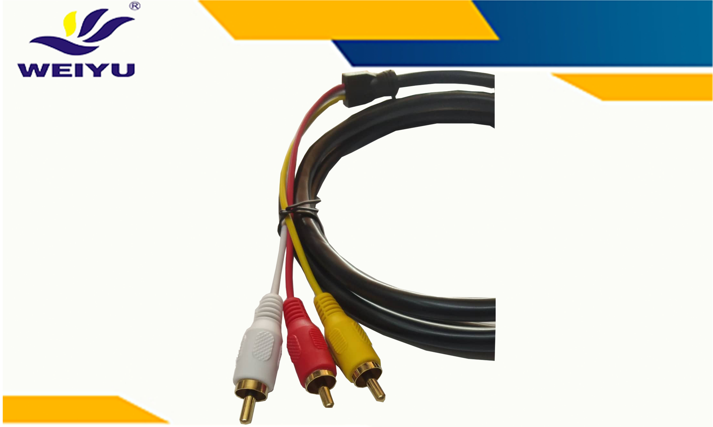 VGA RGB 15 pin To 3 RCA 1.8M .Component Adapter Cable Monitor PC ...