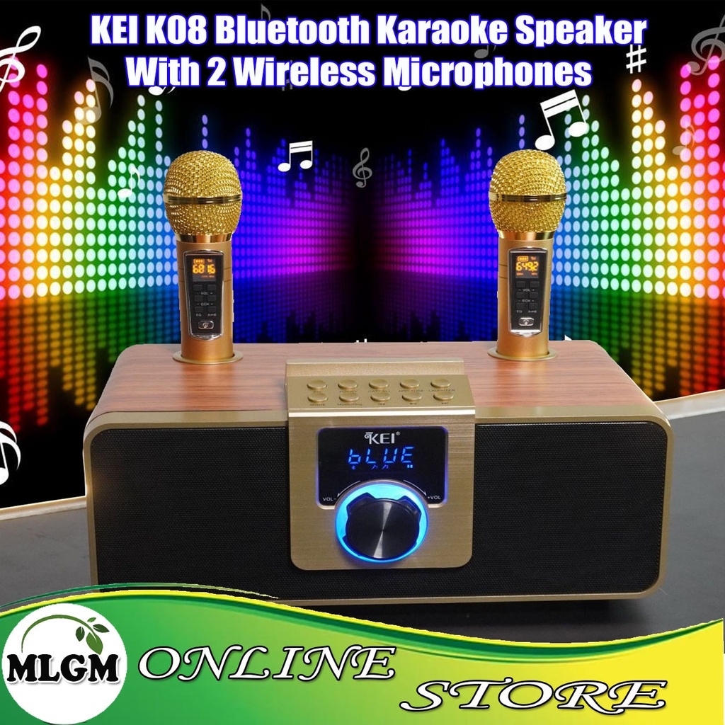 [Hot sales]♣ SDRD 306306 K08 Wireless Bluetooth Dual Microphone Karaoke ...