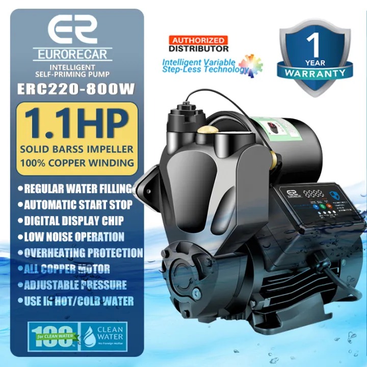 Automatic Booster Self Priming Pump 800W Pure Copper Motor, W/Built In ...