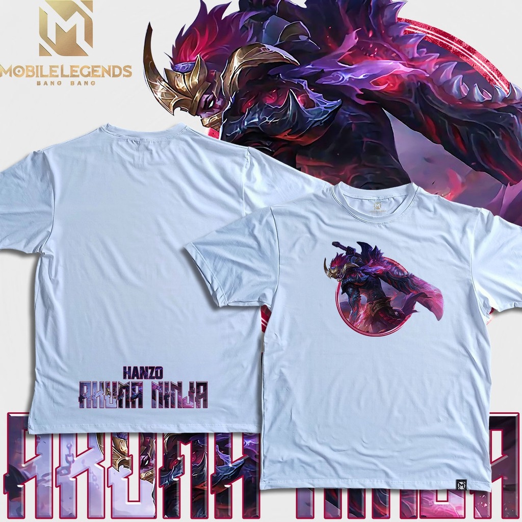 Hanzo Akuma Ninja T-shirt MLBB Mobile Legends Bang Bang ML gamer t ...