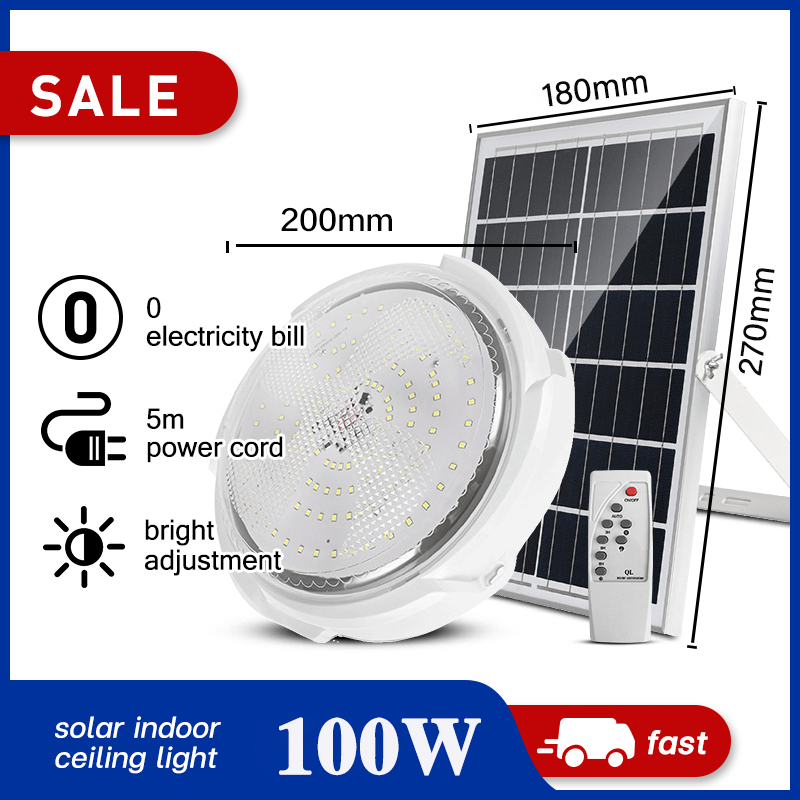 Solar Light Led Indoor Ceiling Light Solar Ceiling Light 80W 100W 200W ...