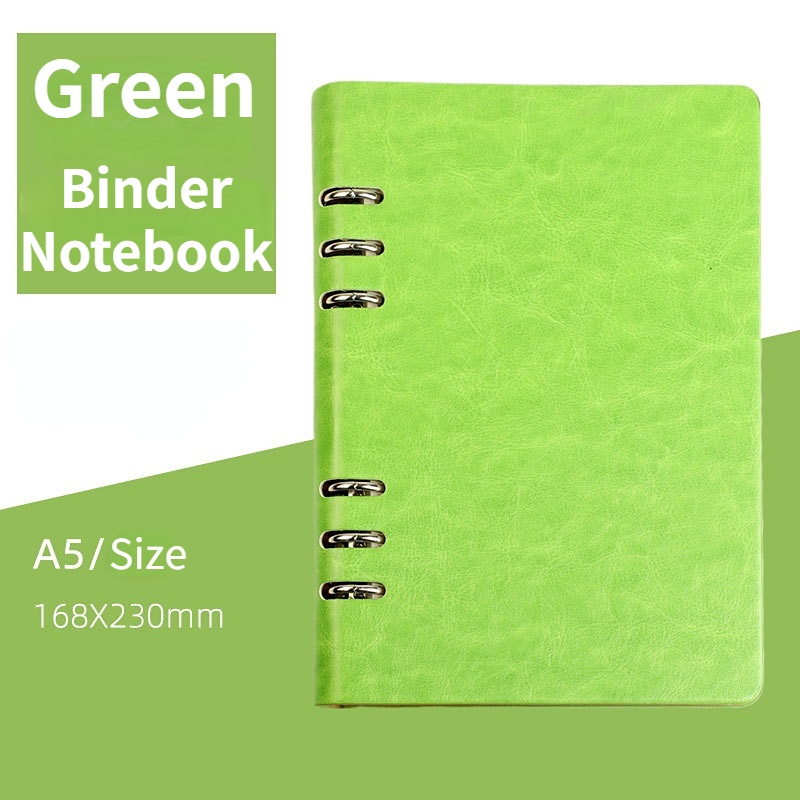 Notebook Binder PU Leather Refillable Notebook A5 loose-leaf Binder ...