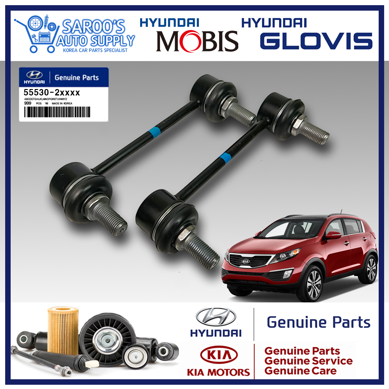 [Genuine] Rear Stabilizer Link Set For Kia Sportage , 2010-2014, For 4 ...