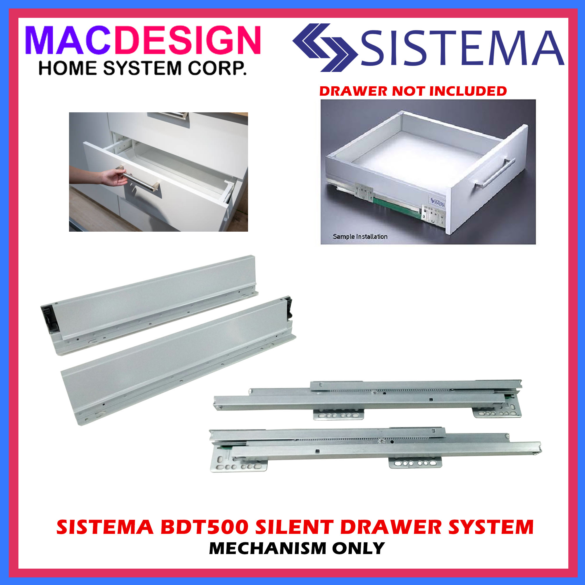 Sistema S1 BDT500 Silent Drawer System Mechanism Only MACDESIGN HOME ...