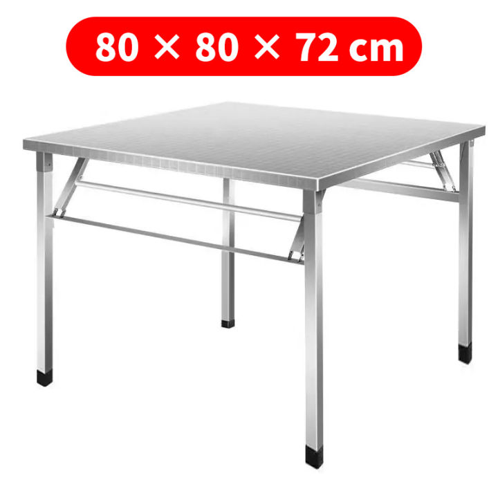 B2 Kitchen Stainless Steel Folding Table Study Table Stall Small Square ...