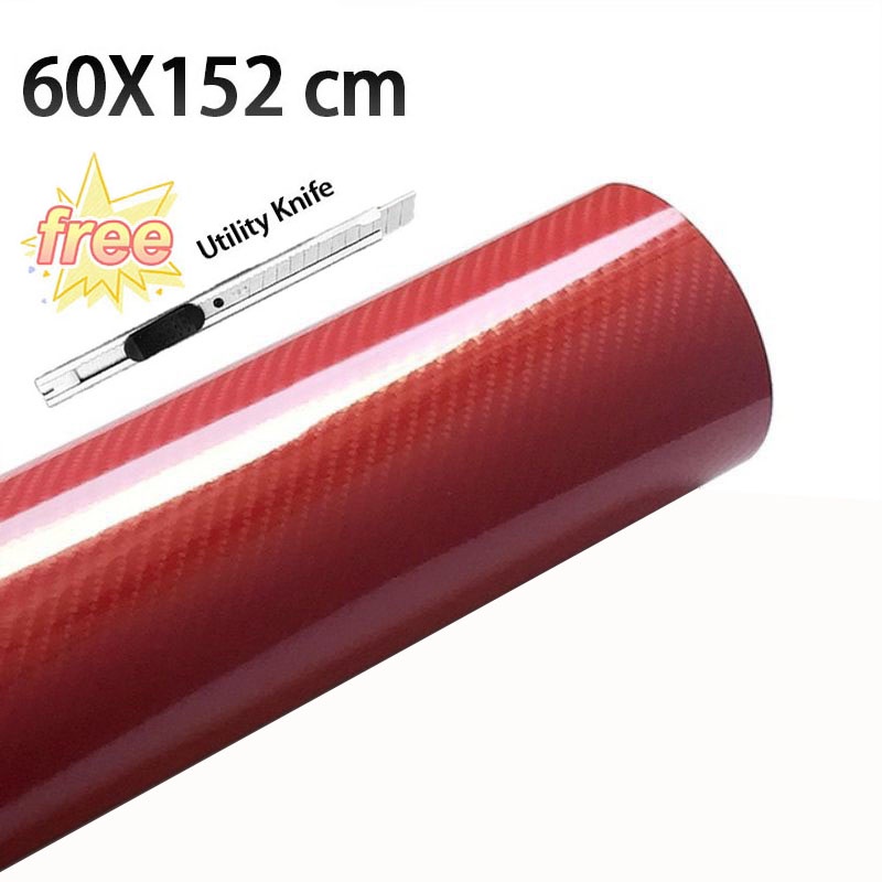 Waterproof 7D Carbon Fiber Sticker Vinyl Car Sticker Glossy Matte Black ...