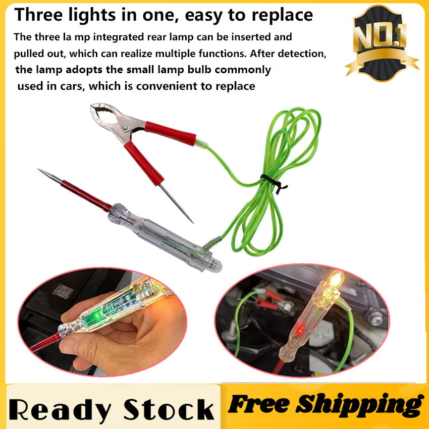 Automotive LED Circuit Tester 6-24V Test Light with Dual Probes 47 Inch ...
