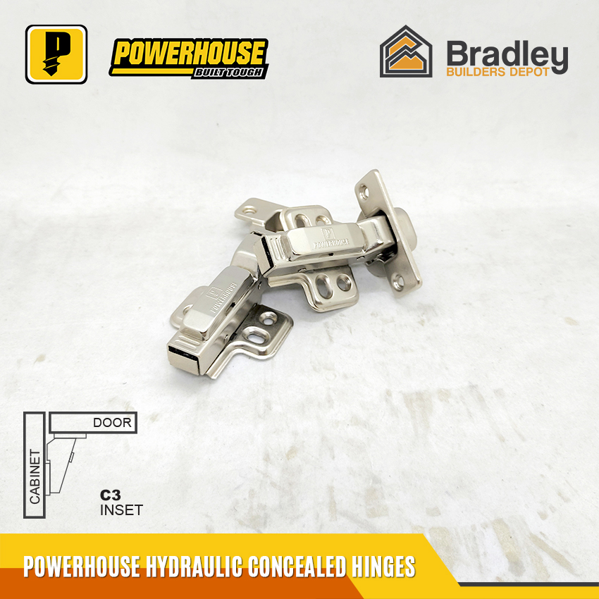Powerhouse Hydraulic Soft Close Concealed Hinges (C1,C2 or C3) | Lazada PH