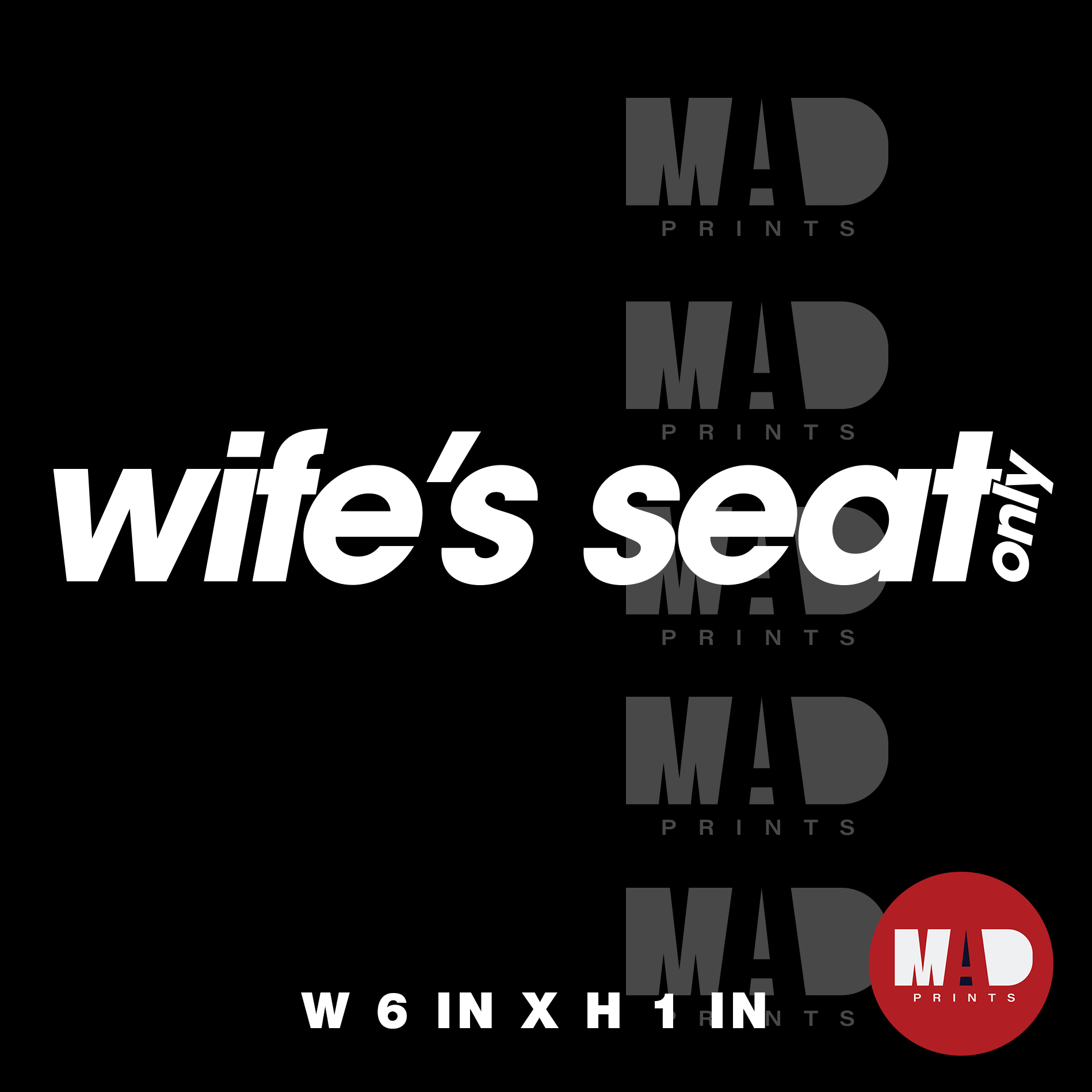 Wife's Seat Only - Decal Sticker | Lazada PH