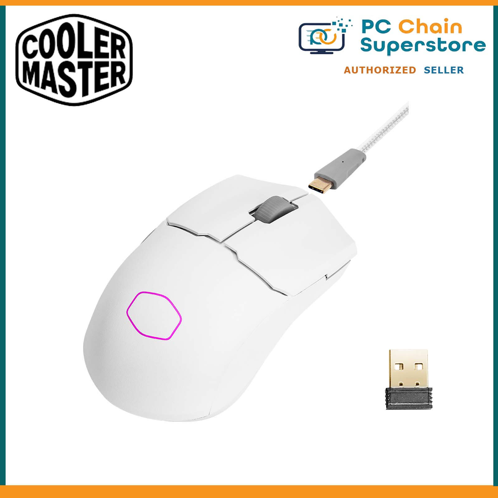 Cooler Master MM712 Hybrid Wireless Lightweight Gaming Mouse - 2.4Ghz ...