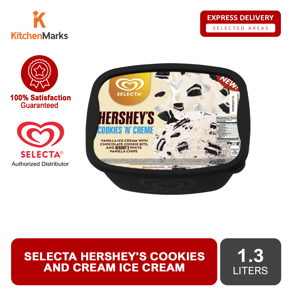 Selecta Hershey's Cookies and Cream Ice Cream 1.3L - Express Delivery ...