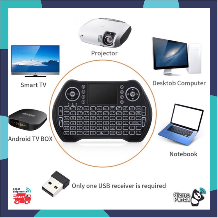 Universal Wireless mouse touchpad keyboard remote control for smart TV ...