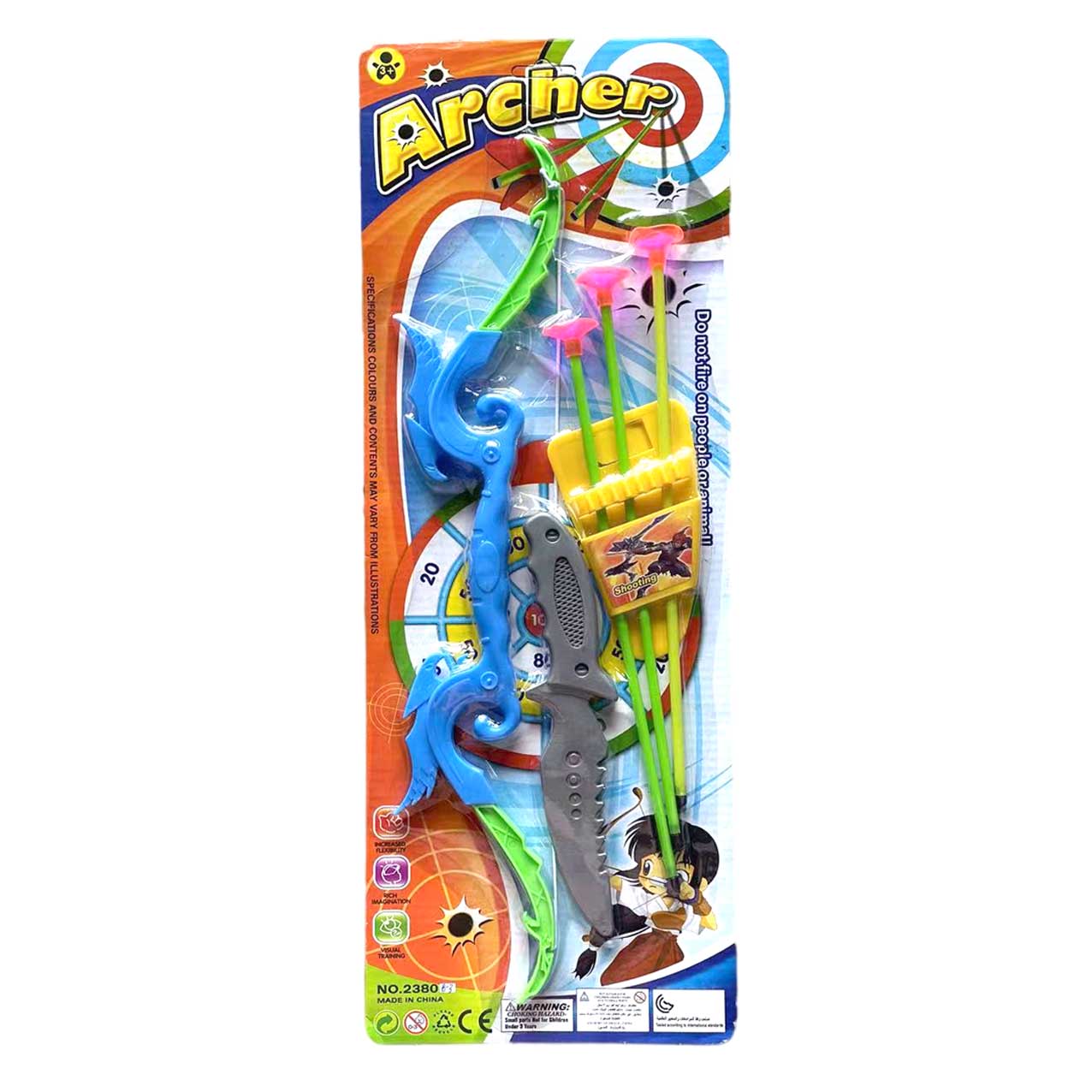 JF ARCHER PLASTIC BOW AND ARROW TOY SETS-T013-2380B-3 | Lazada PH