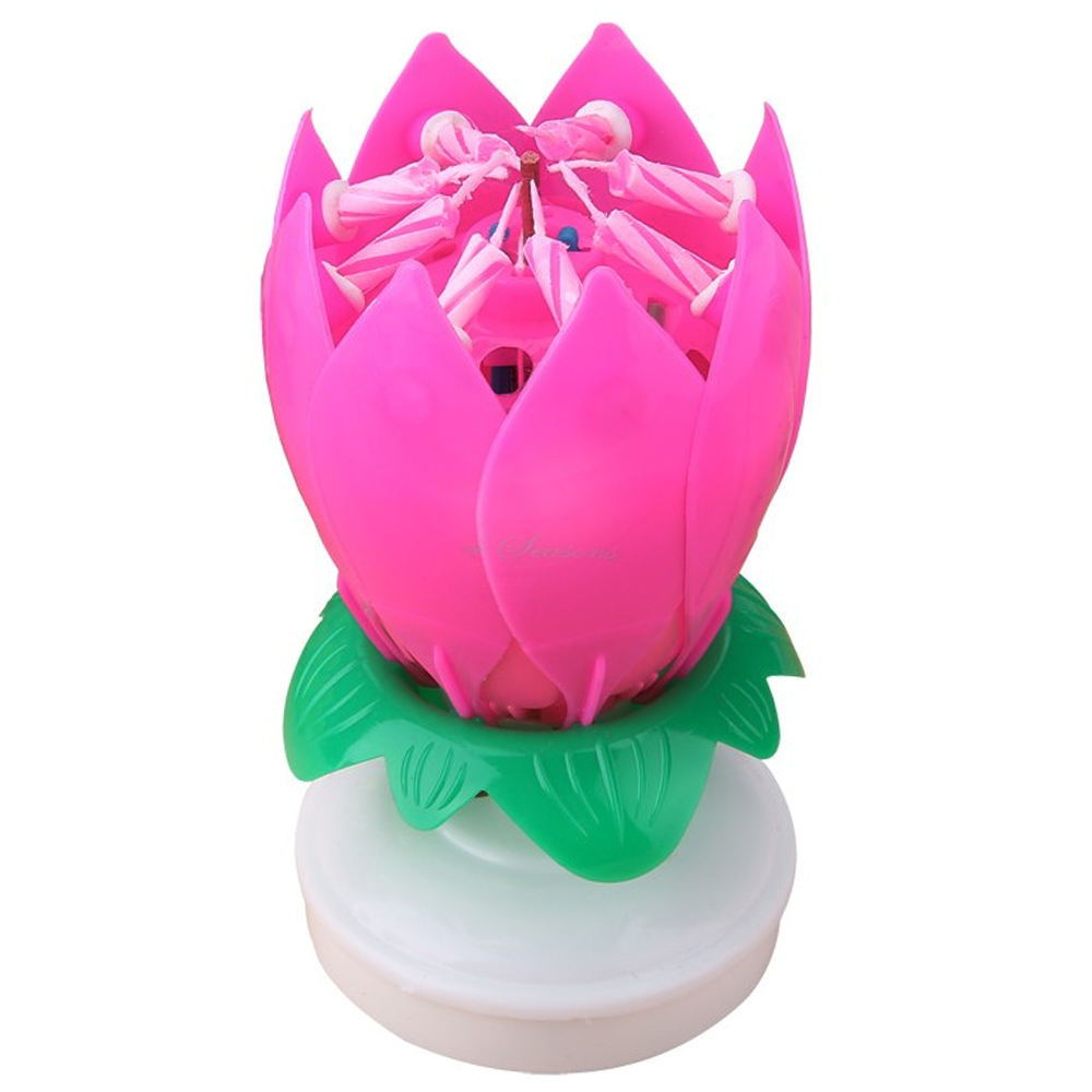 Adventurers Musical Lotus Flower Rotating Birthday Candle Light | Lazada PH