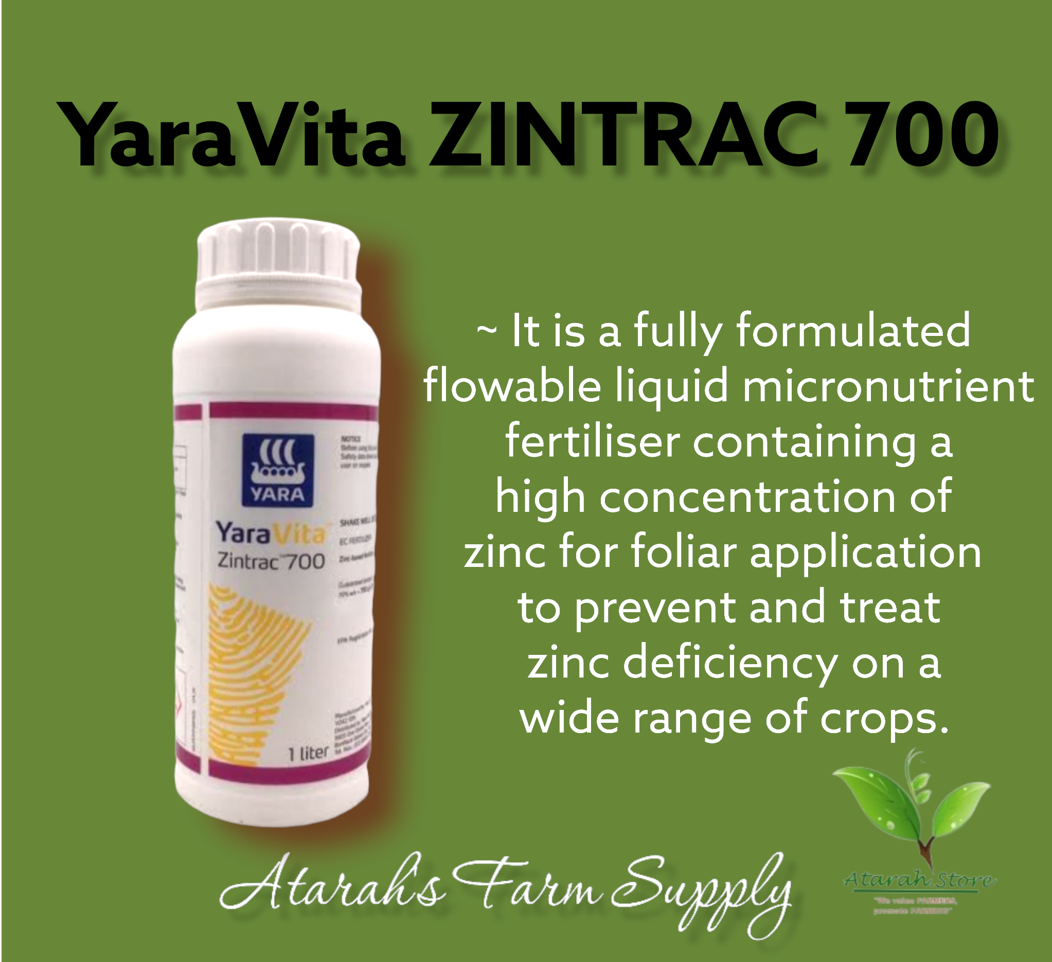 YaraVita ZINTRAC 700 Zinc based Foliar Fertilizer (1L) | Lazada PH