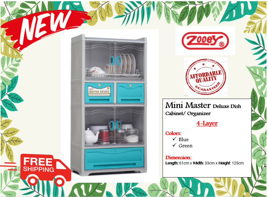 Zooey Mini Master Deluxe Dish Cabinet/ Organizer - FREE DELIVERY within ...