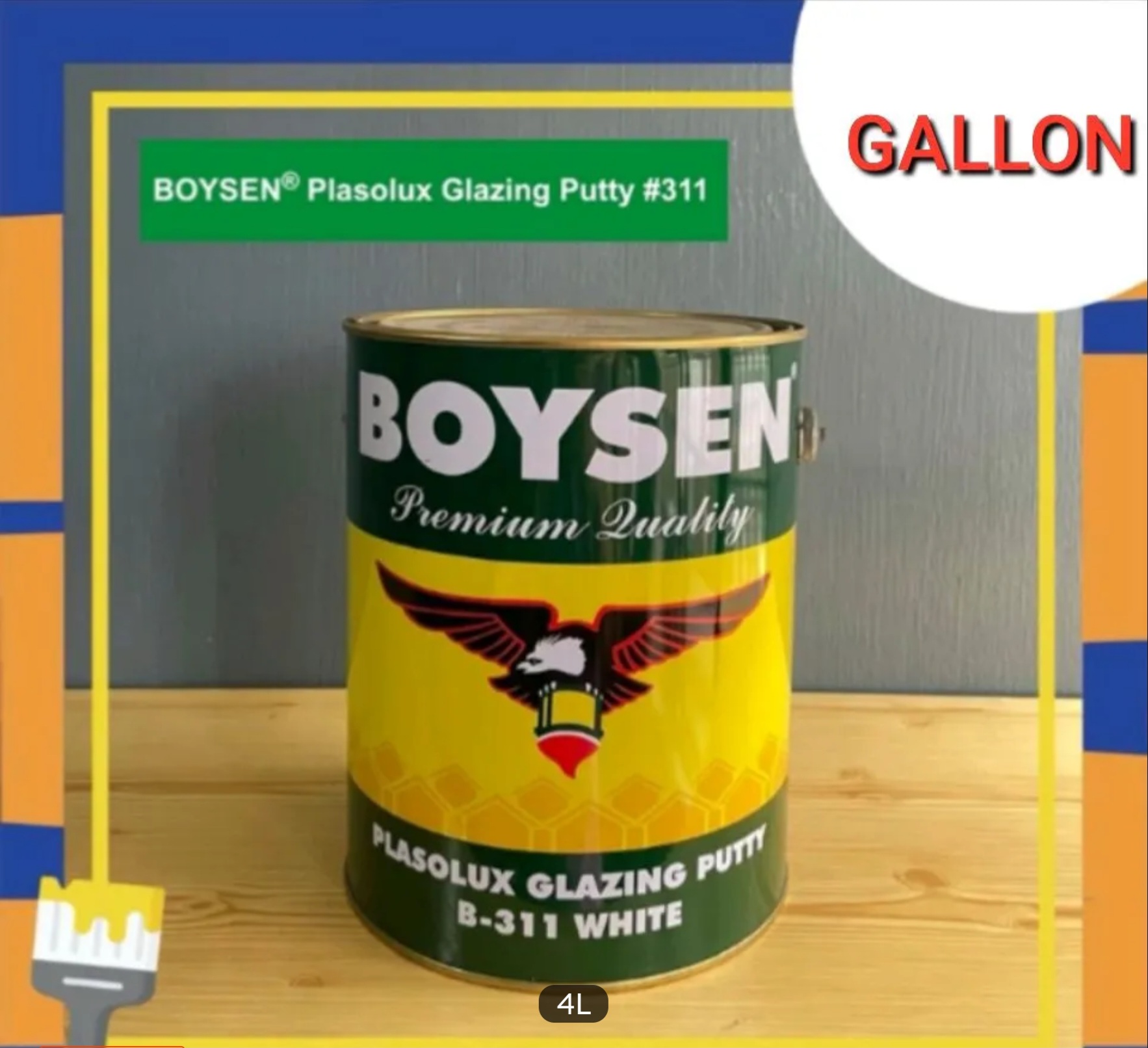 BOYSEN® Plasolux Glazing Putty B-311 1 Liter and 1Gal | Lazada PH