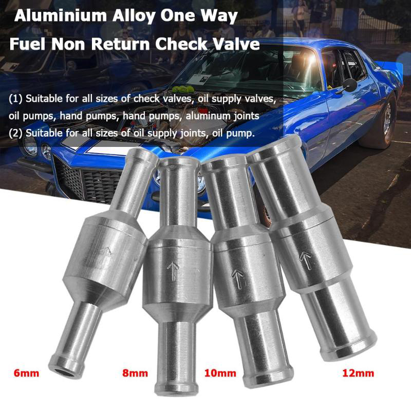 One Way Check Valve Alloy Fuel Non Return Check Valve for Car Oil Water ...
