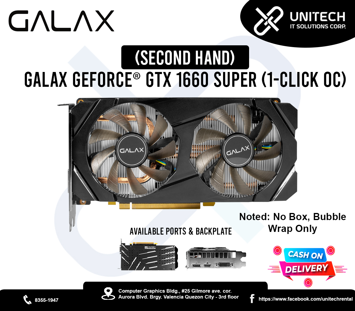 GALAX GTX 1660 6GB SUPER W/O BOX (PRELOVED) | Lazada PH