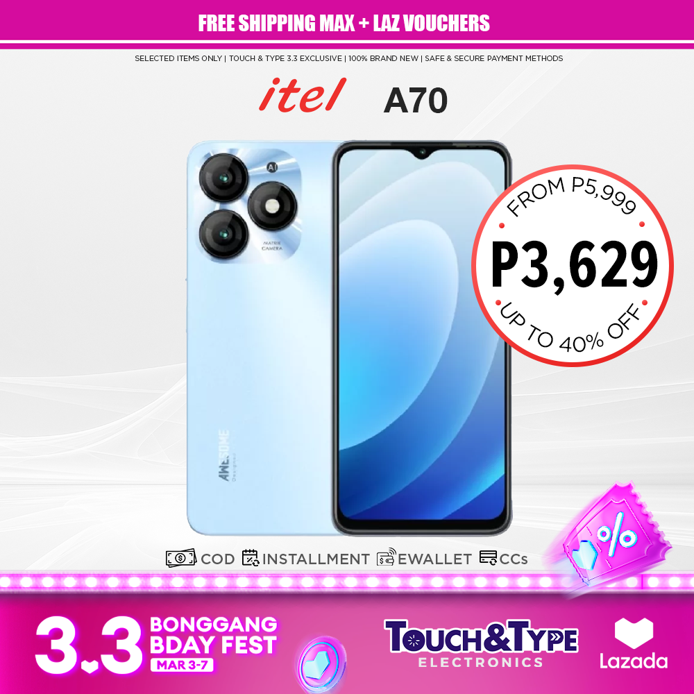 [NEW!] Itel A70 4GB+256GB Smartphone | Lazada PH