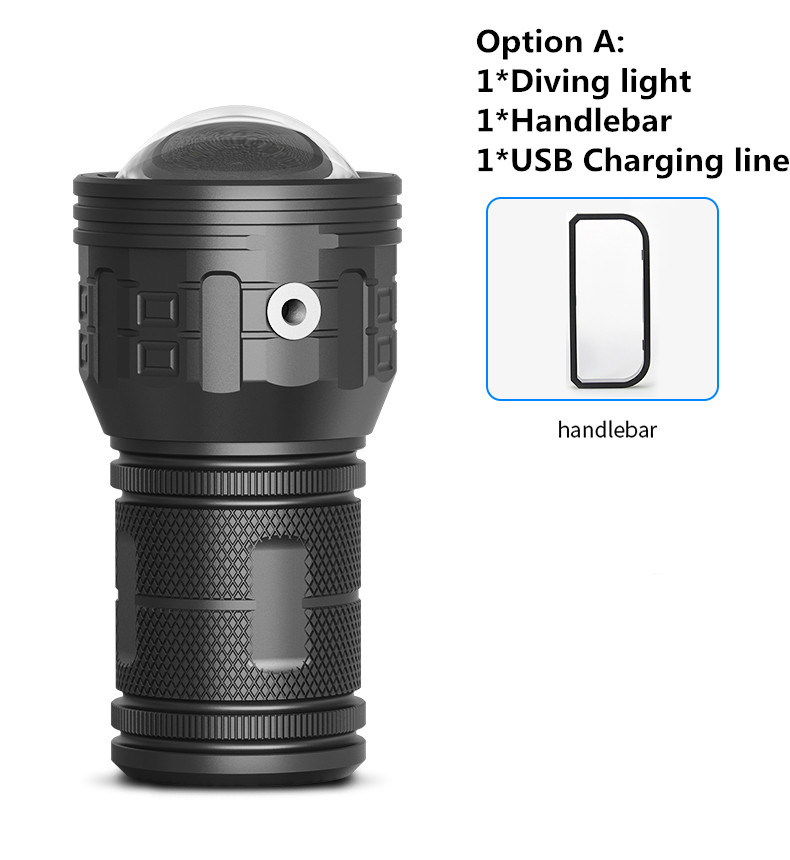 IPX8 Powerful Diving Flashlight Photography Led Light Underwater 80m ...