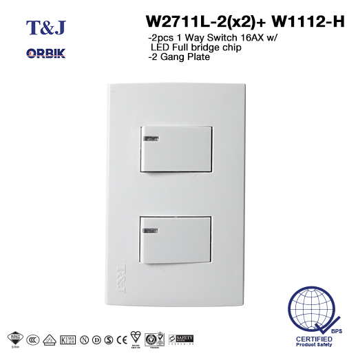 T&J BLISTER SWITCHS WITH 2 GANG PLATE 1Way | Lazada PH