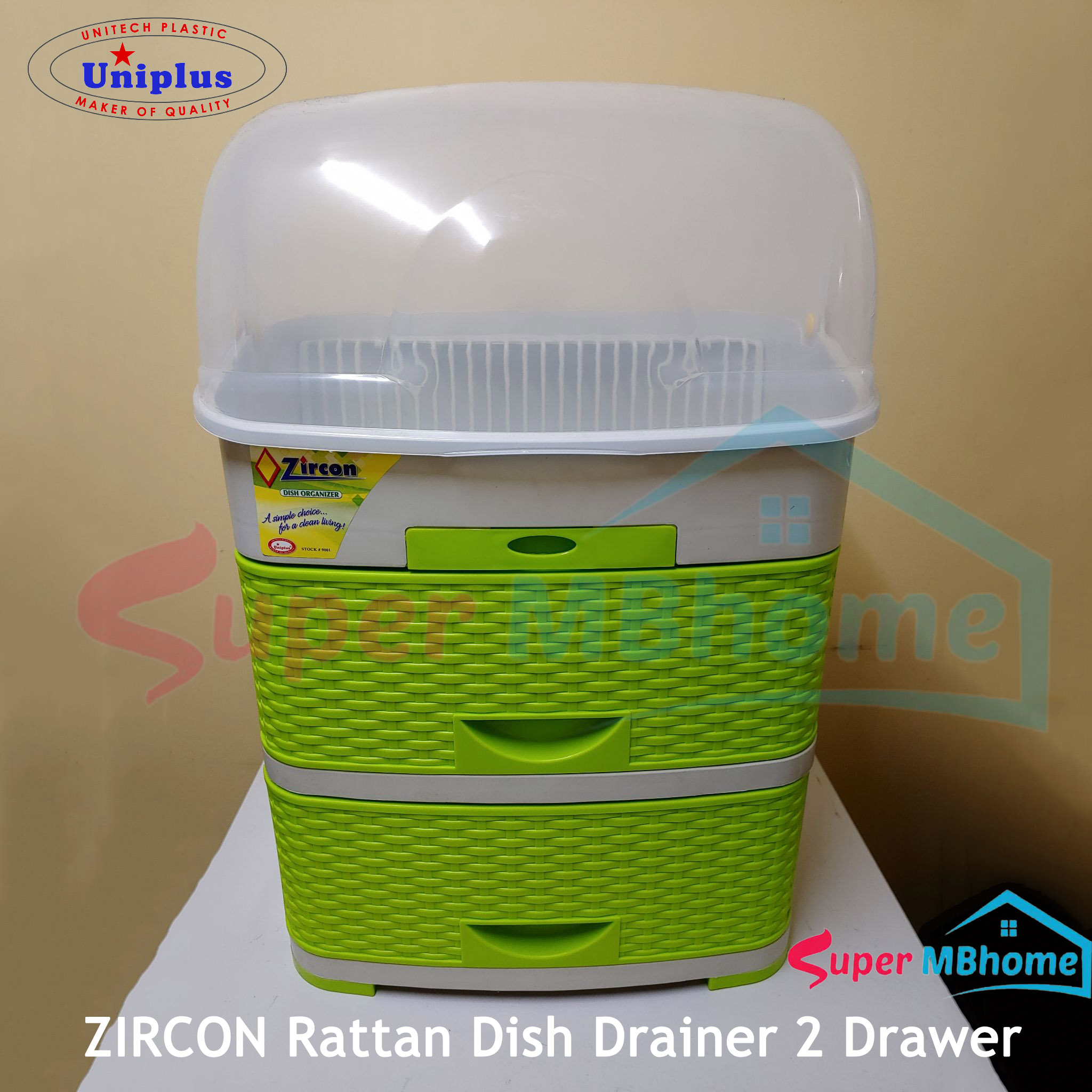 UNIPLUS Zircon Rattan Dish Drainer 2 DRAWER #UP9001R-2D | Lazada PH