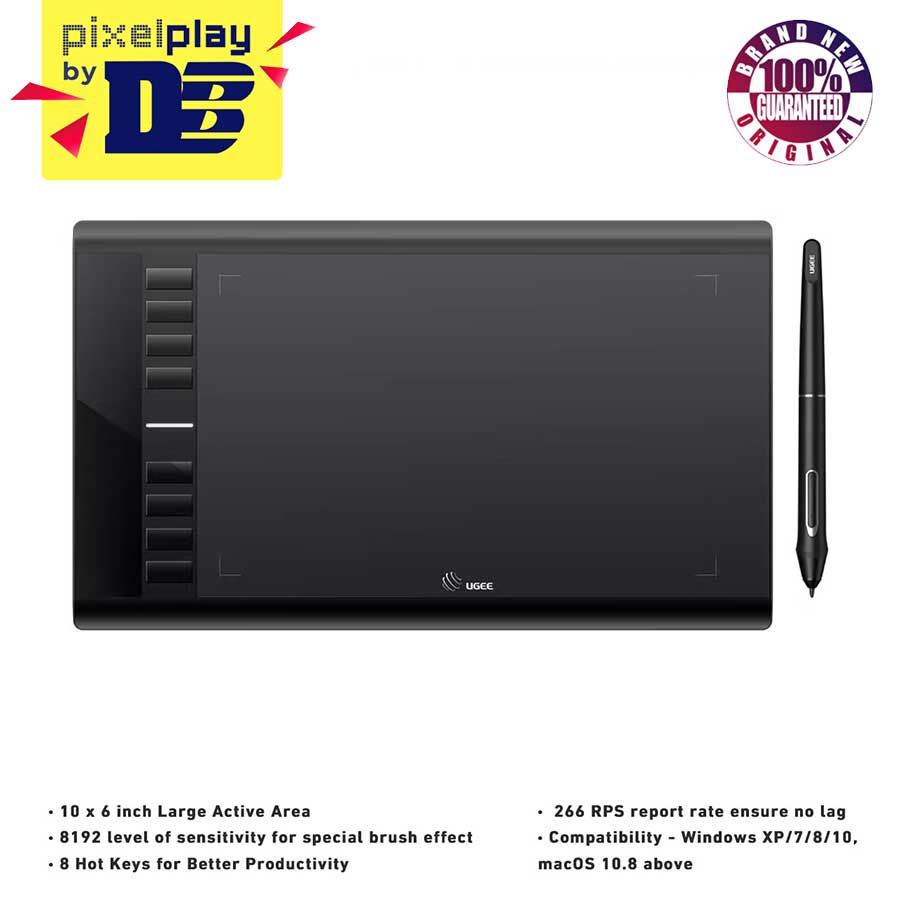 Ugee M708 10" Pen Tablet (Black) | Lazada PH