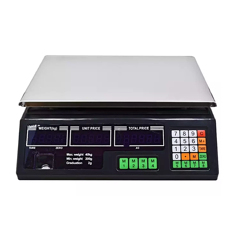Electronic Food Meat Weigh Digital Price Computing Pricing Scale 40kg ...