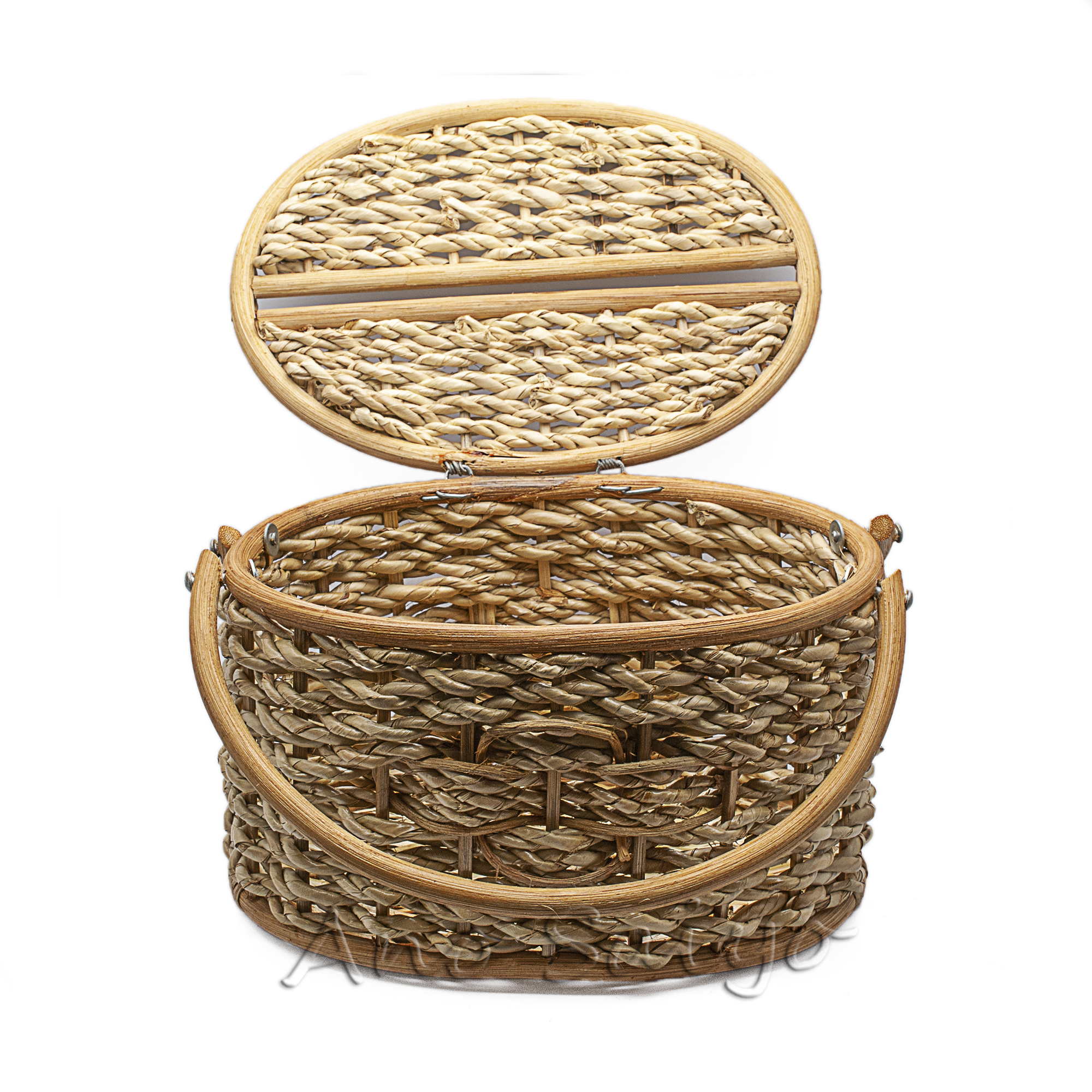 AnoSaiyo Basket with Handle Bread Storage Mass Offering Box Weave ...