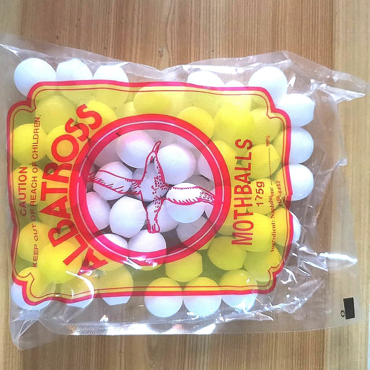 1 Pack (175 Grams) Albatross MothBalls White/Colored Natural Camphor ...