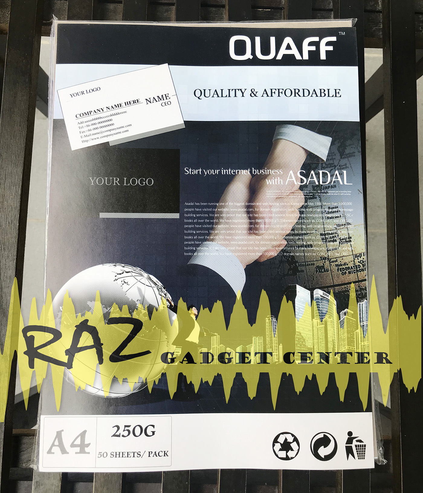 Quaff A4 /A3 White Calling Card Business Card Paper Matte 180gsm ...