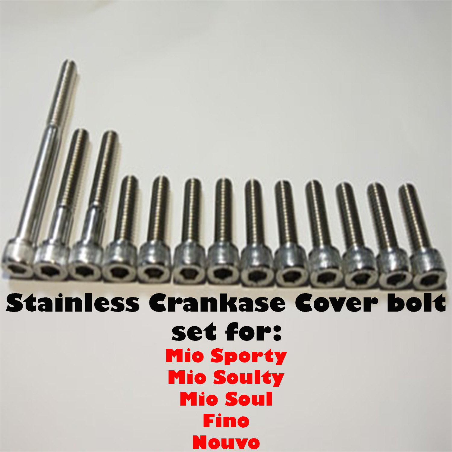 Stainless bolt Inner Crankcase cover set for mio sporty,soulty,soul ...