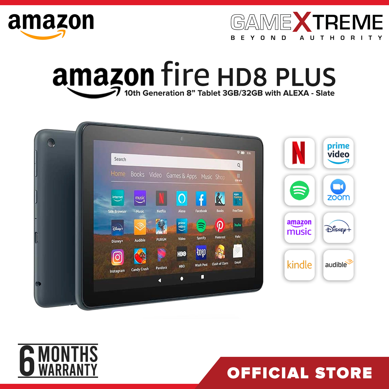 Amazon Fire HD 8 Plus 10th Generation 8" Tablet 3GB/32GB with Alexa ...